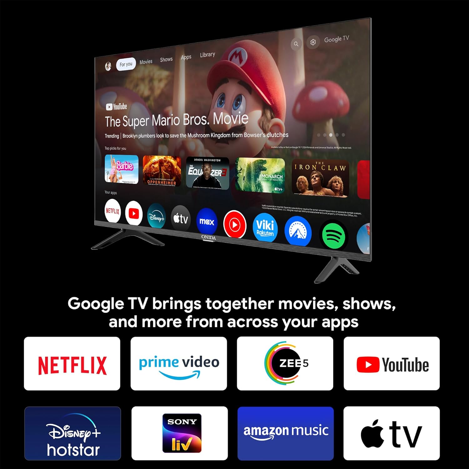 Q55UG120T (4K UHD SAMRT GOOGLE TV)(WITH KARAOKE 120HZ)-LED QLED-ONIDA ...